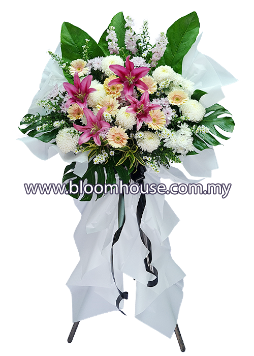 Condolence Flowers - Sympathy Flower - Wreath Flower Stand - Same day ...