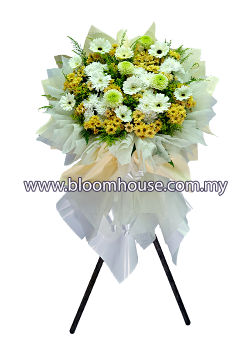 Condolence Flowers - Sympathy Flower - Wreath Flower Stand - BloomHouse ...