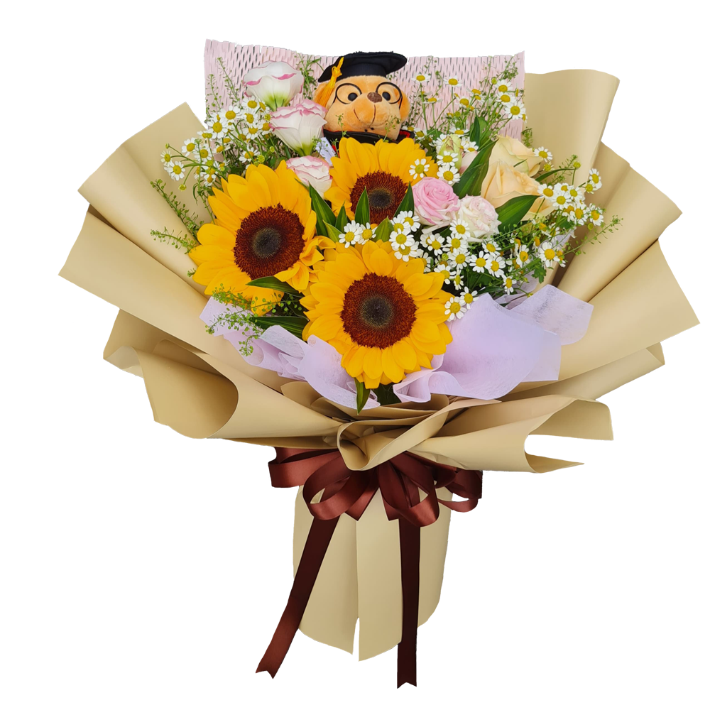 Graduation Hand Bouquet Kuala Lumpur /Fresh Flower Bouquet / BloomHouse ...